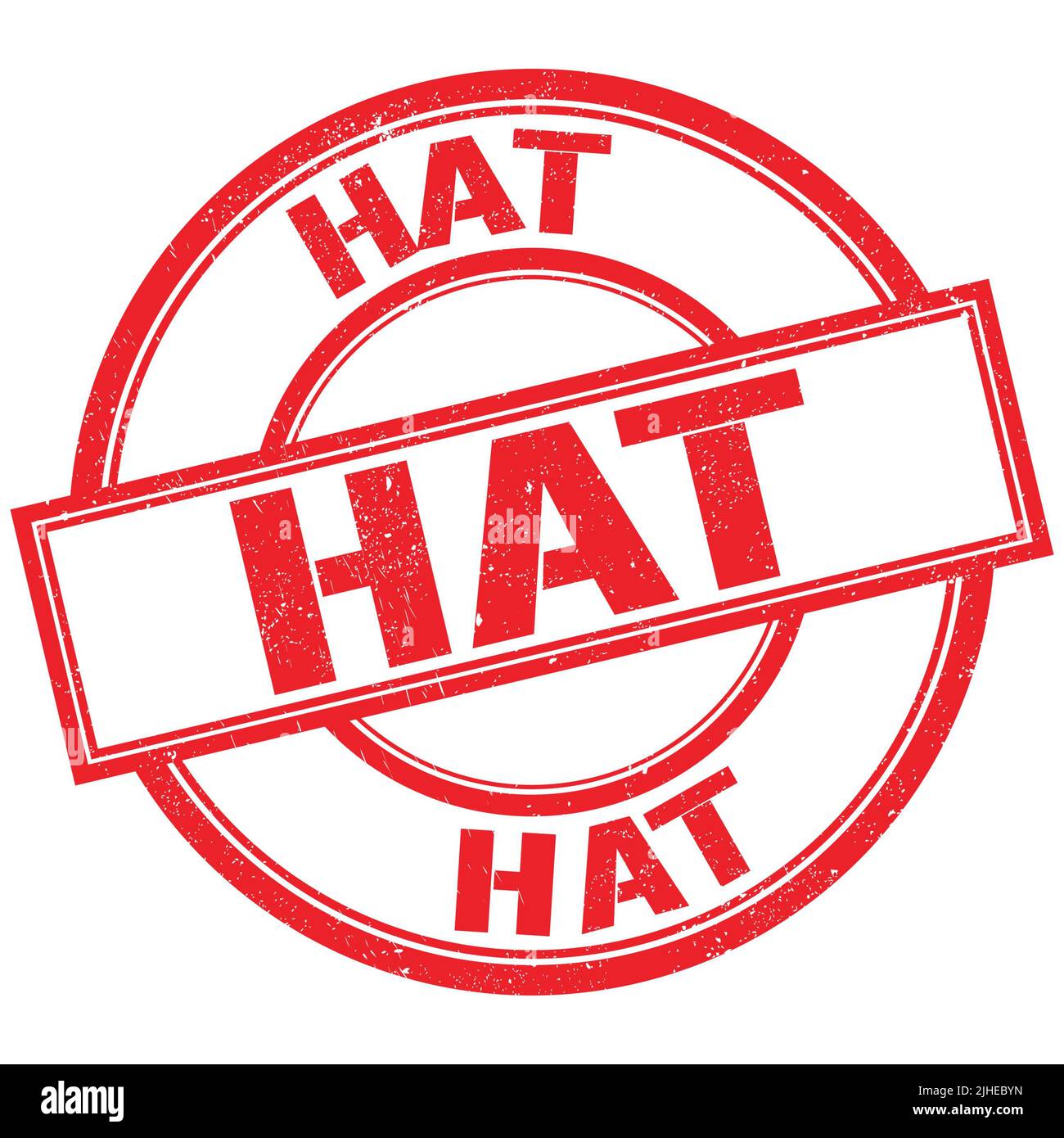 HAT text written on red round stamp sign Stock Photo - Alamy