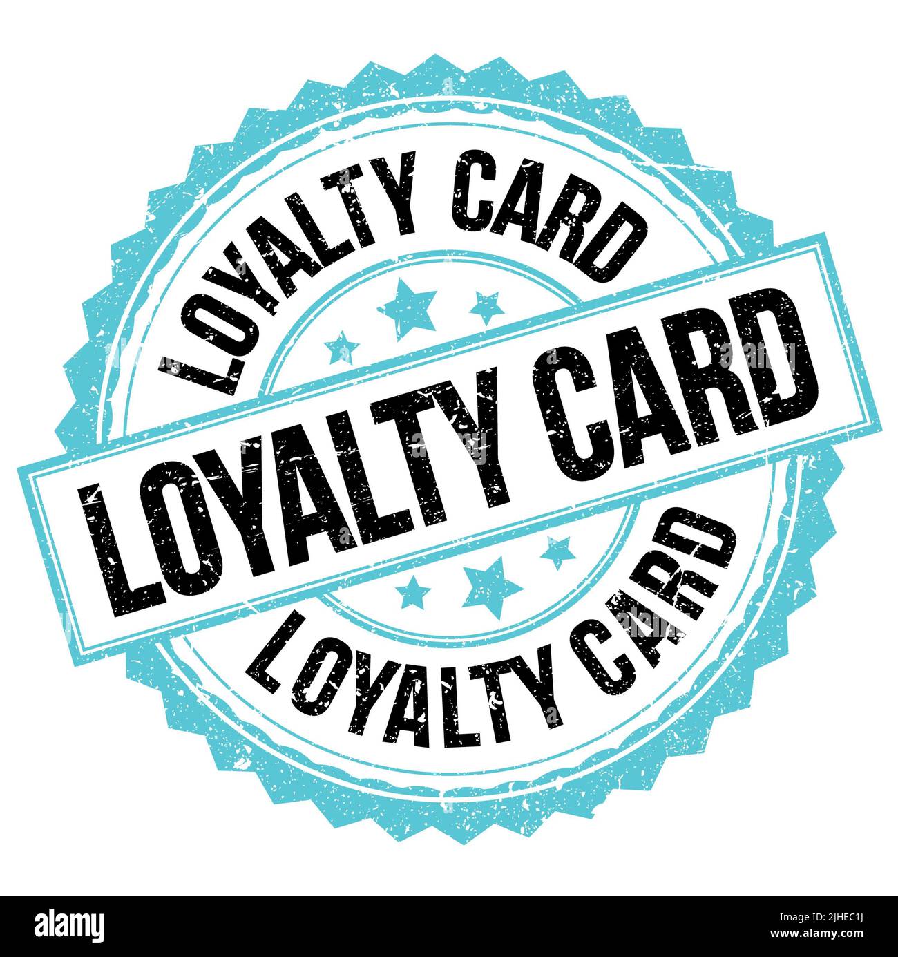 LOYALTY CARD text written on blue-black round stamp sign Stock Photo ...