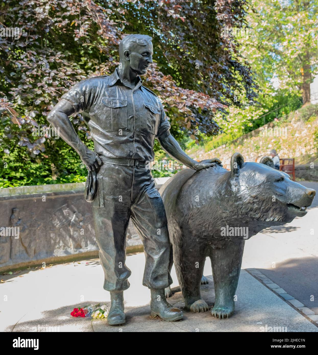 Edinburgh, Scotland, UK – June 20 2022. Wojtek the Soldier Bear Stock ...