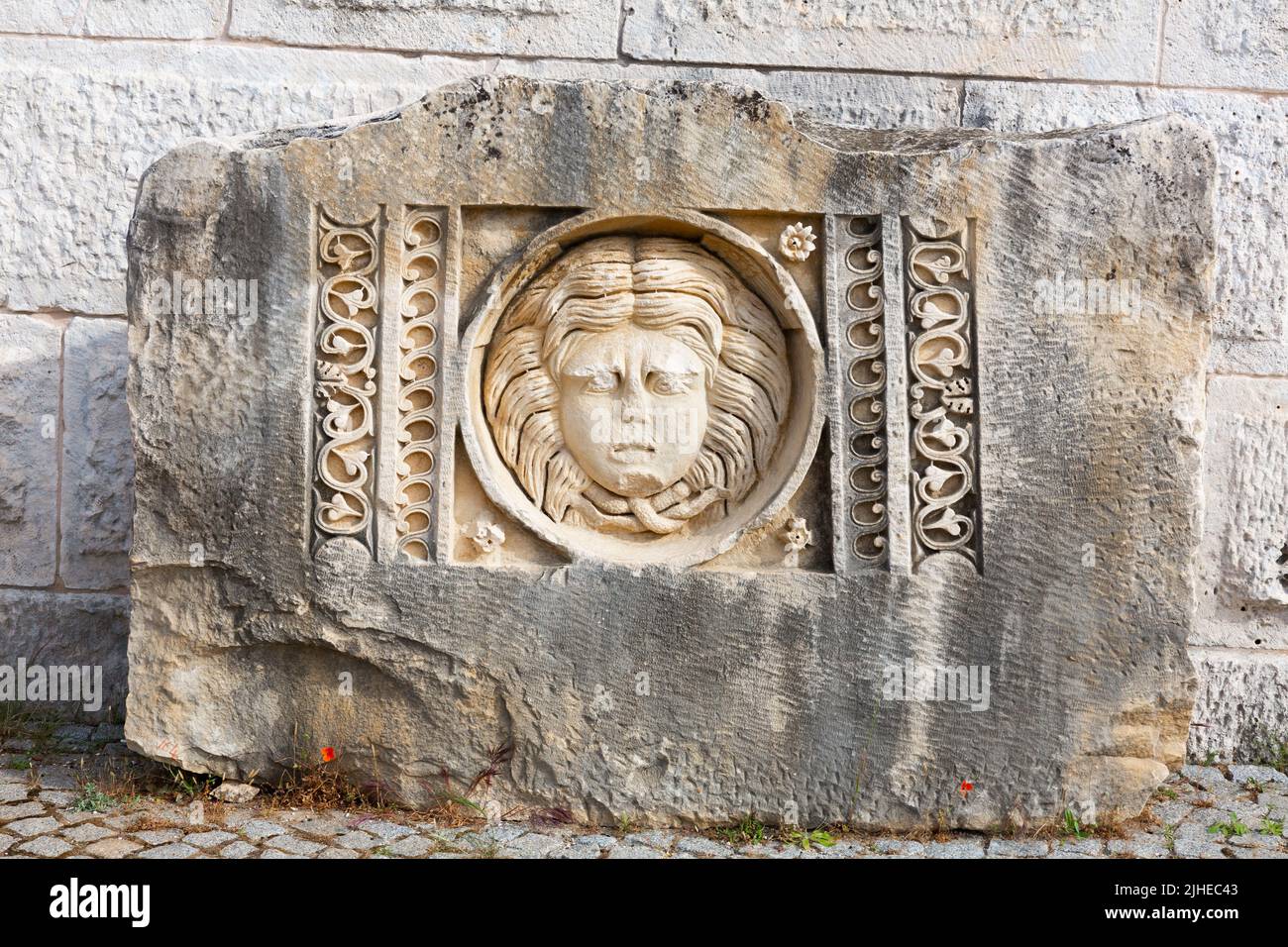 Head of Medusa in Lycian Civilization Museum Stock Photo - Alamy