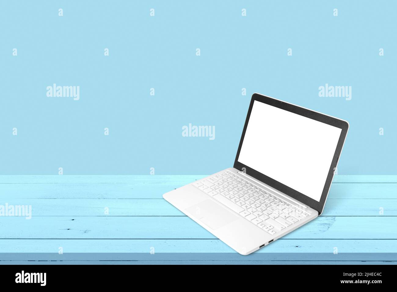 Open laptop top view with colorful screen hi-res stock photography and ...