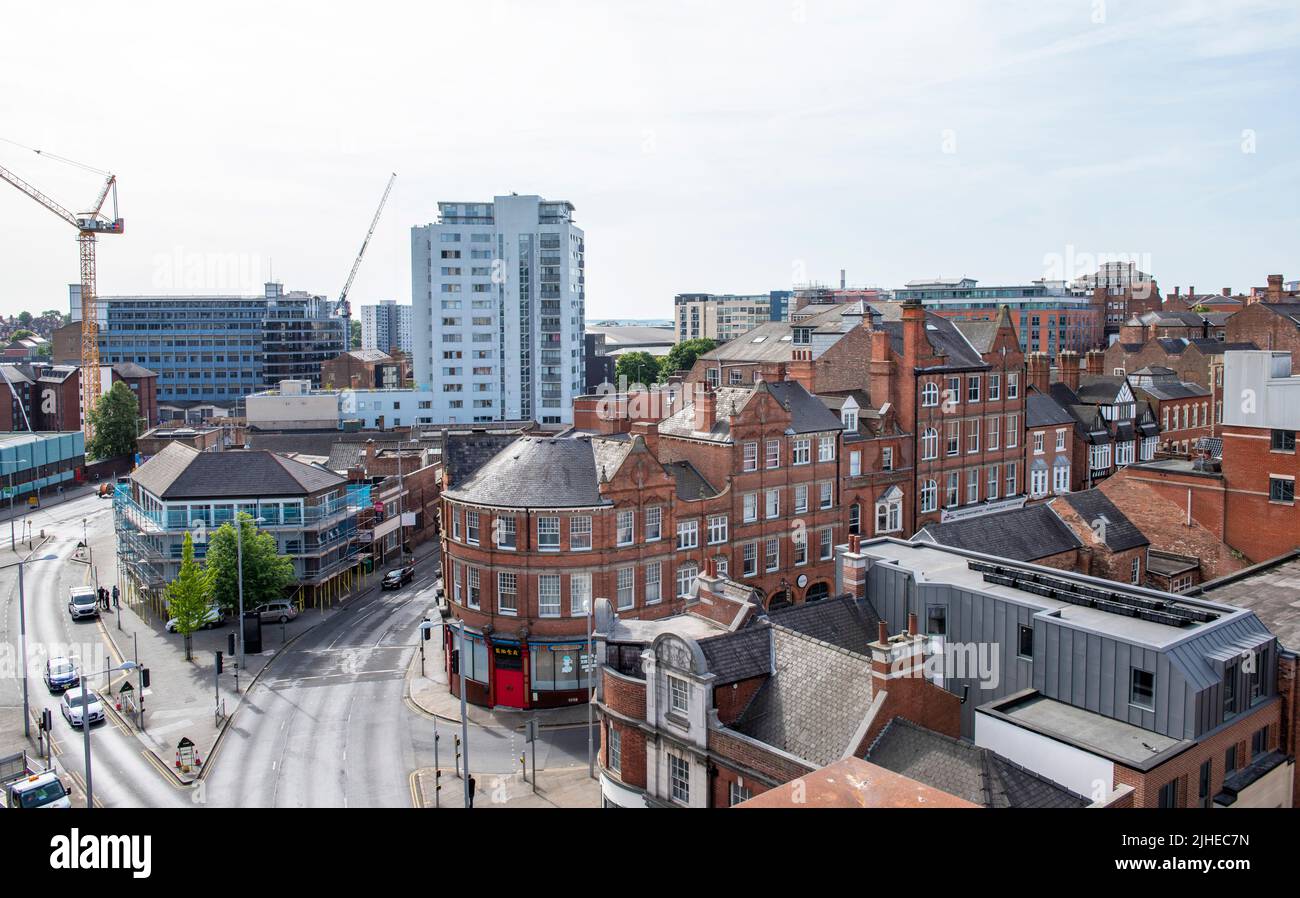 View Southeast from the roof of the Confetti Building in Nottingham ...
