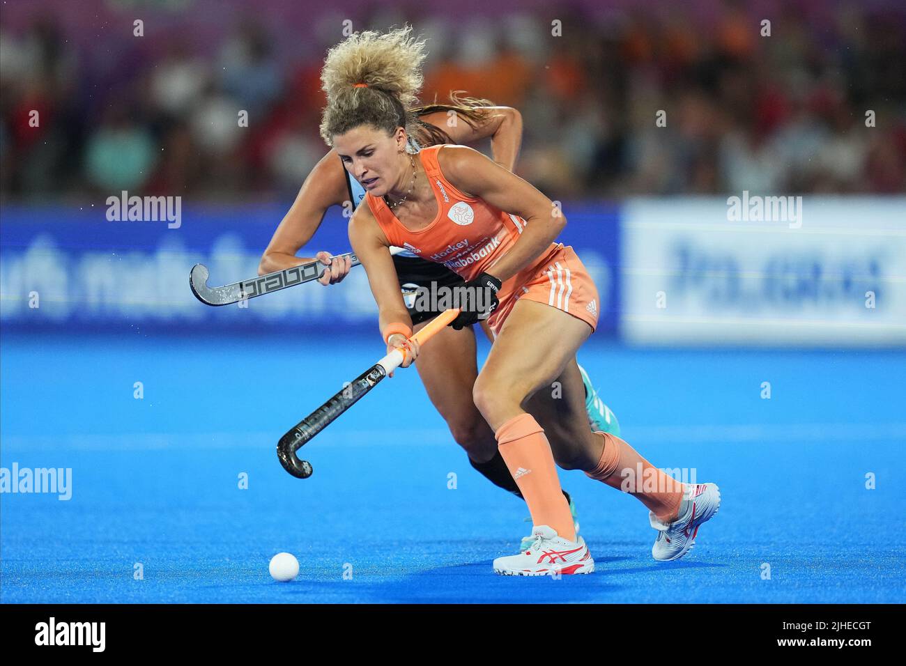 Maria Verschoor of Netherlands and Eugenia Trinchinetti of Argentina ...