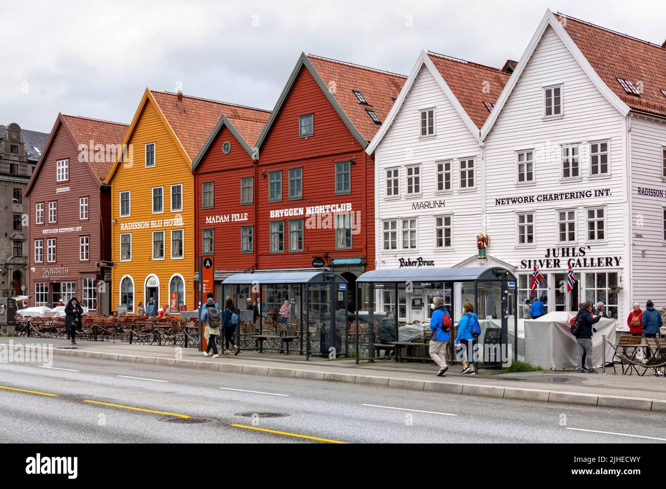 Timber clad buildings bergen hi-res stock photography and images - Alamy
