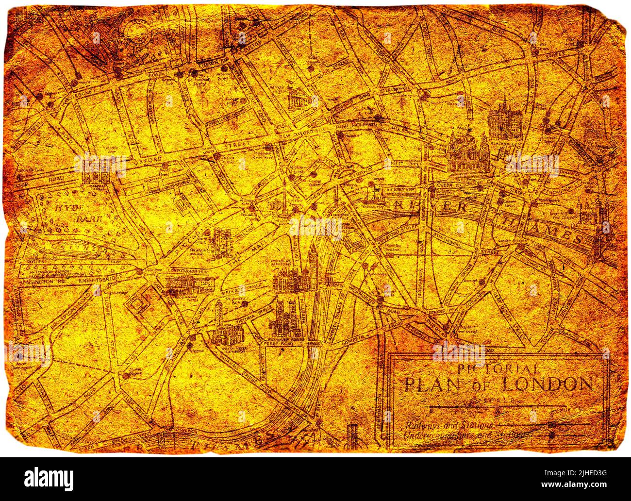 Pictorial map of london hi-res stock photography and images - Alamy