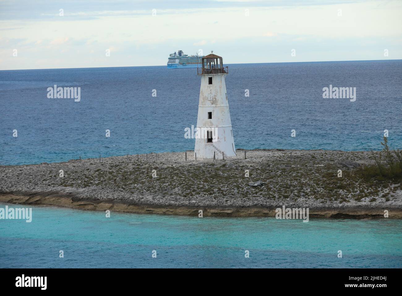 Light House in Port Of Nassau Bahamas Stock Photo - Alamy