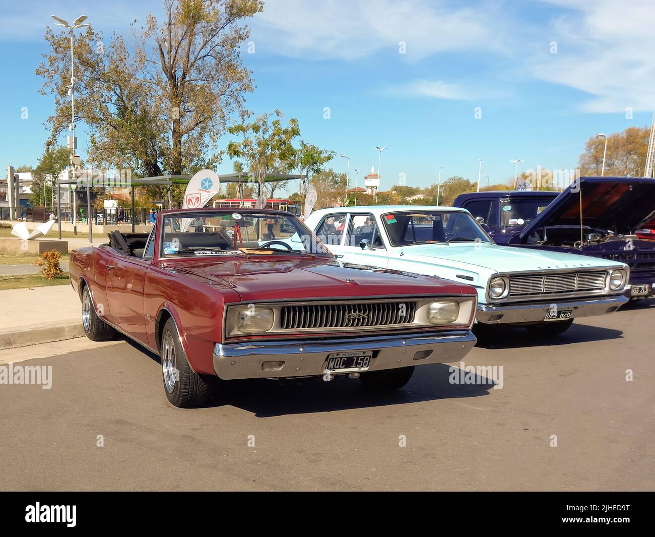 old sporty red Dodge Polara GTX V8 convertible 1970s two door by ...
