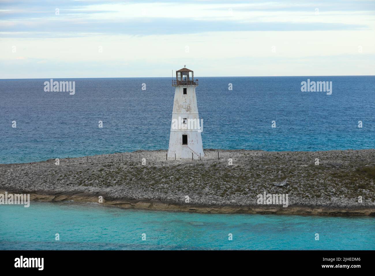 Light House in Port Of Nassau Bahamas Stock Photo - Alamy