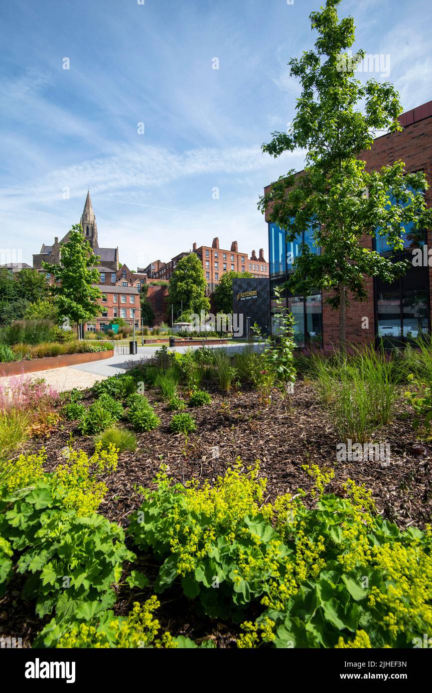 New green space and public realm between the College City Hub and Broad ...