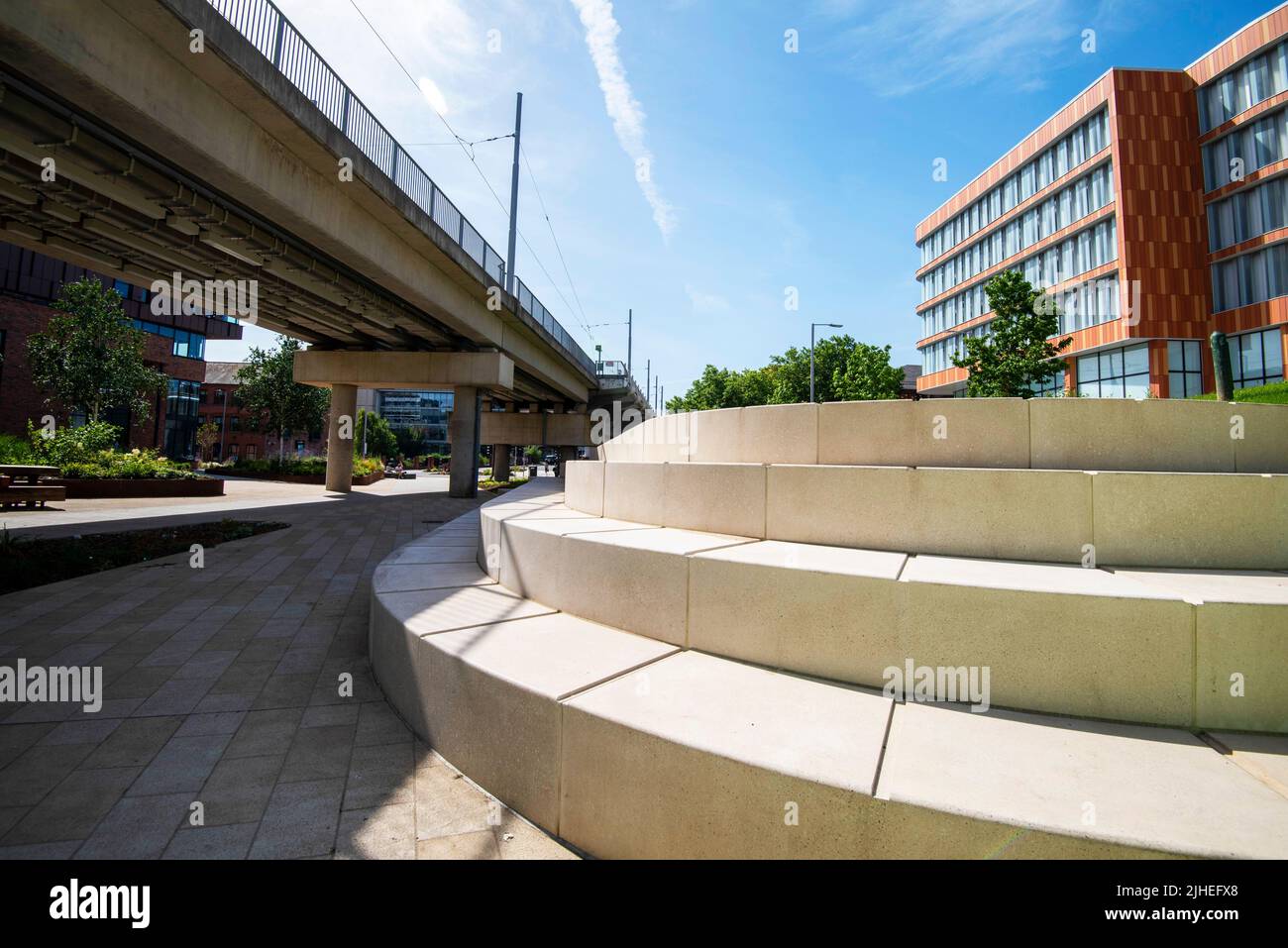 New green space and public realm between the College City Hub and Broad ...