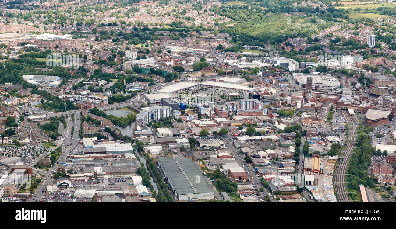 An aerial view of Walsall, town centre, west midlands, England, UK ... An aerial view of Walsall, town centre, west midlands, England, UK ...