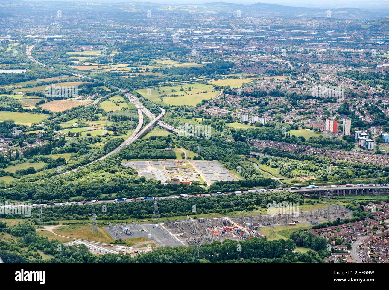 The notorious M5/M6 bottleneck Junction, north of Birmingham, from the ...