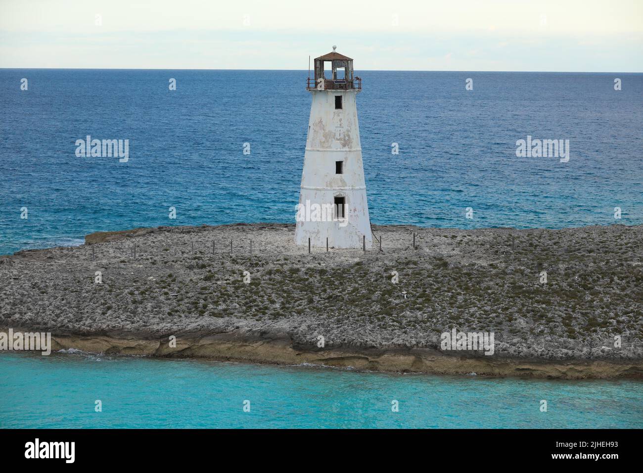 Light House in Port Of Nassau Bahamas Stock Photo - Alamy