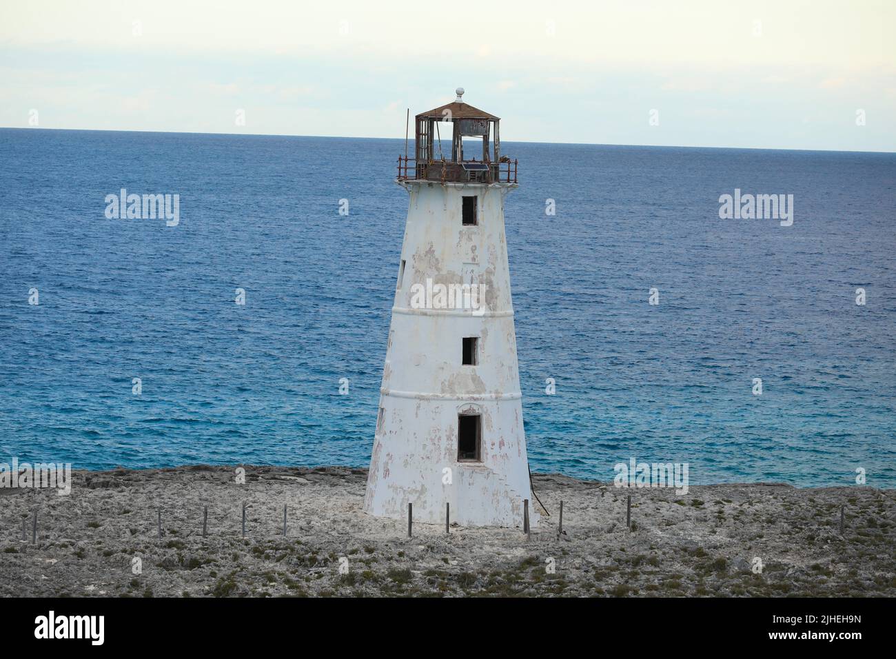 View of lighthouse in Nassau, Bahamas in the Caribbean sea Stock Photo ...