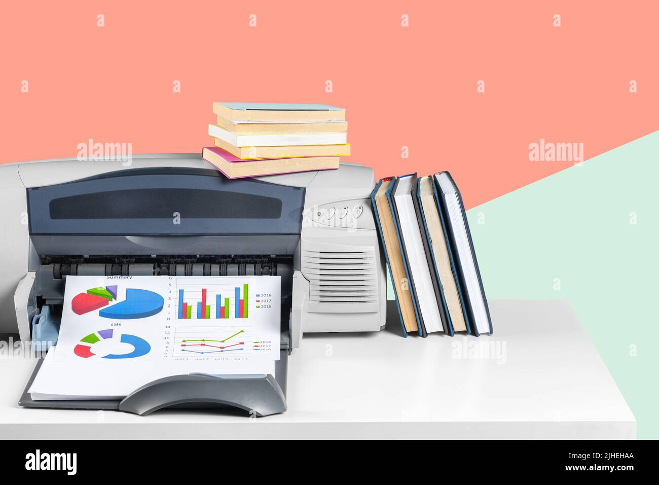 Printer, copier, scanner. Office table Stock Photo - Alamy