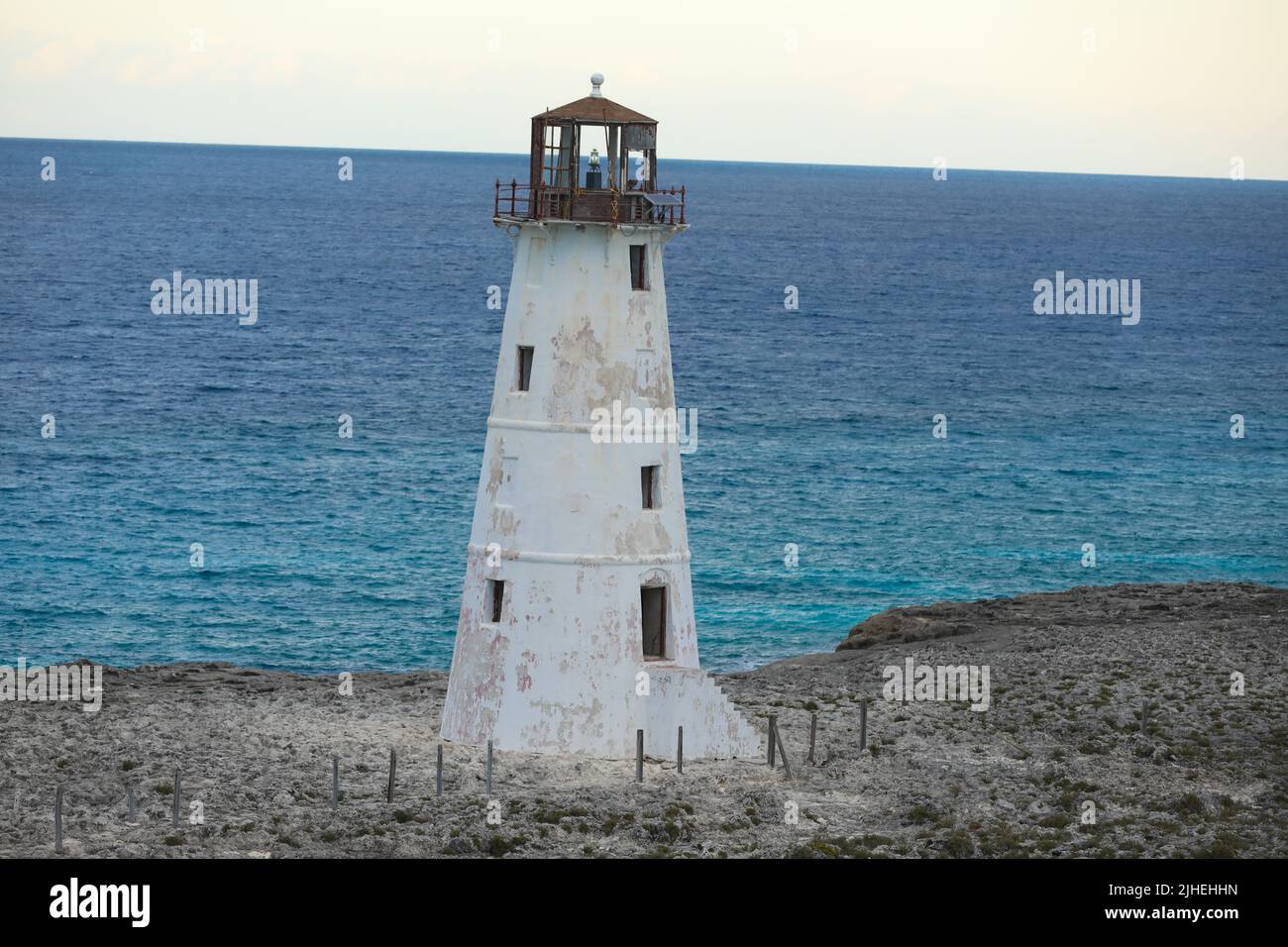 Light House in Port Of Nassau Bahamas Stock Photo - Alamy