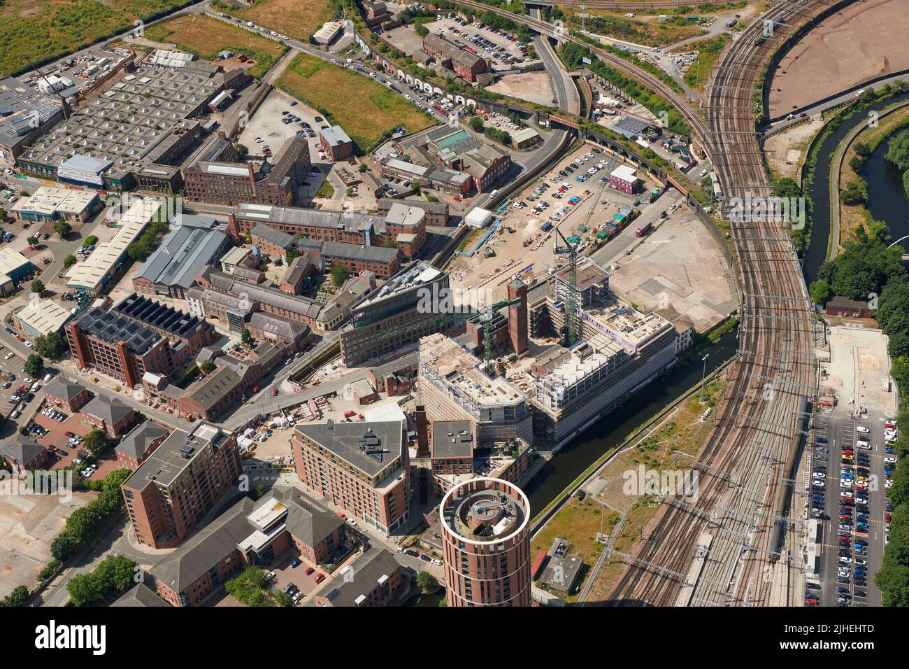 An aerial photograph of Leeds City Centre, West Yorkshire, Northern ...