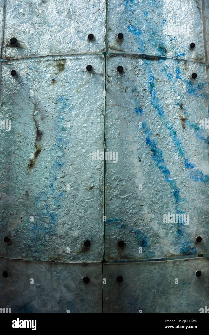 Public sculpture:Jeff Bell’s Cast Glass Panels, textured cast lead ...