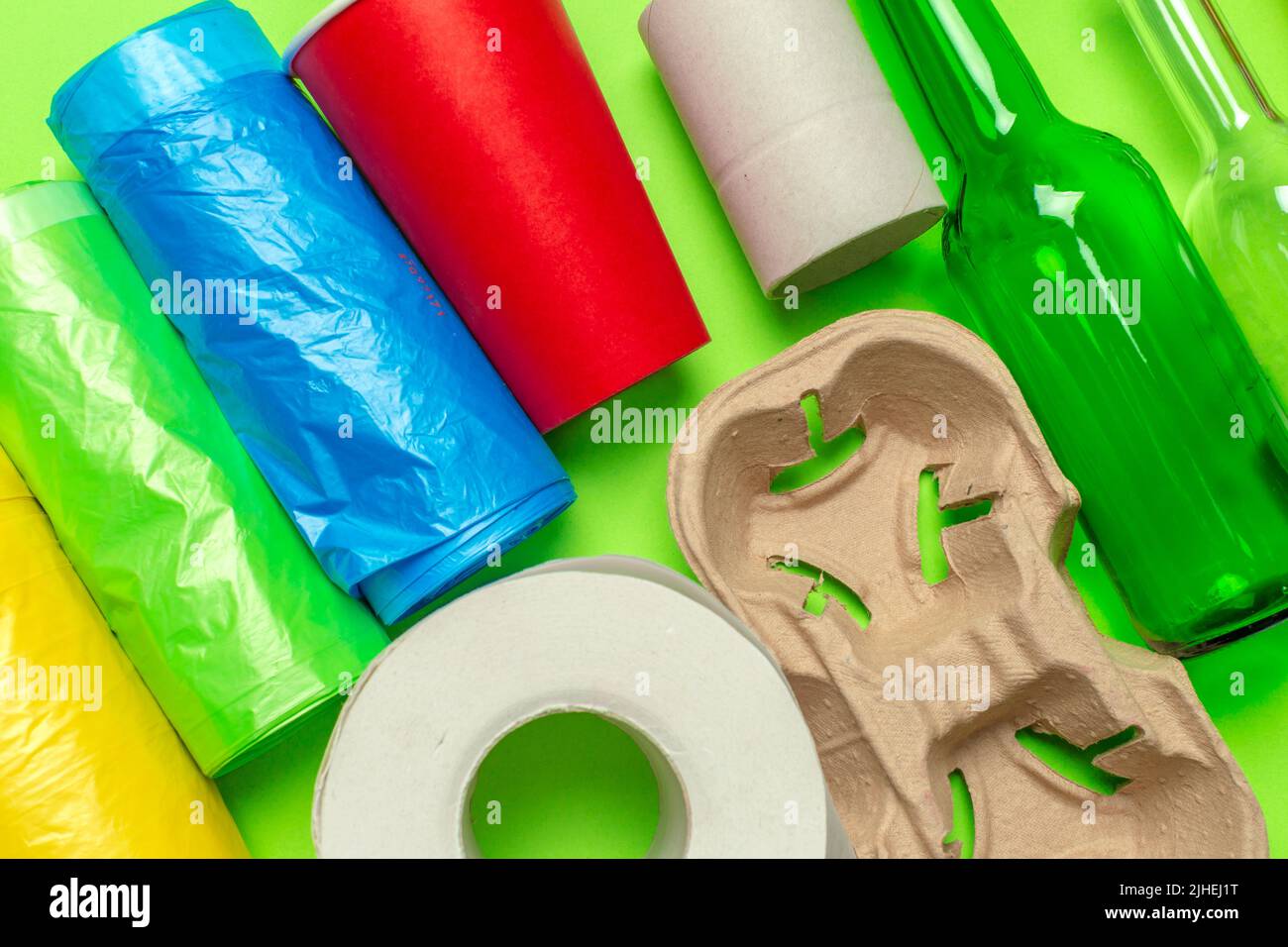 waste materials paper, plastic, polyethylene Stock Photo - Alamy