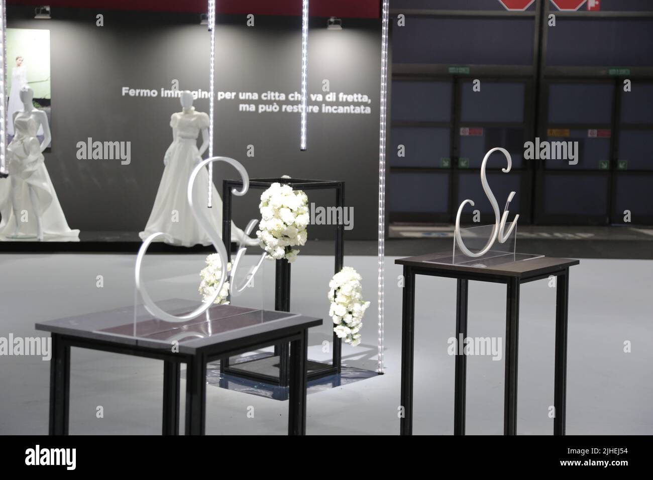 SI Sposaitalia fashion fair, Milano: bridal white dresses shown in ...