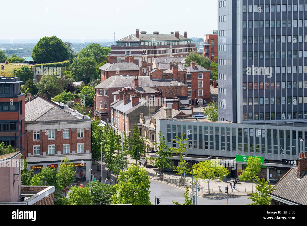 View towards Friar Lane and Maid Marian Way from the rooftop of the ...
