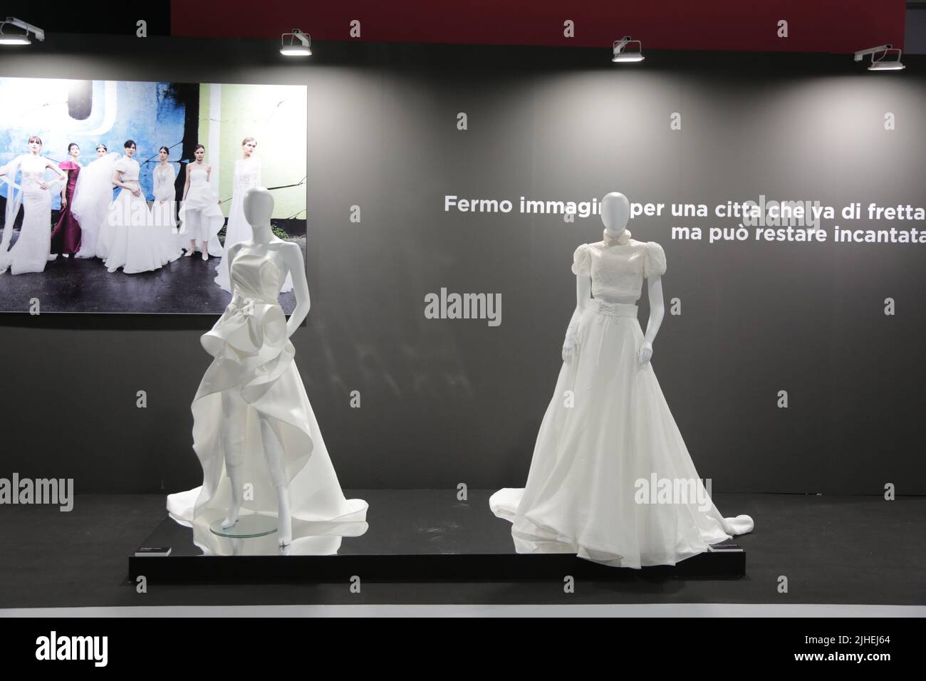 SI Sposaitalia fashion fair, Milano: bridal white dresses shown in ...