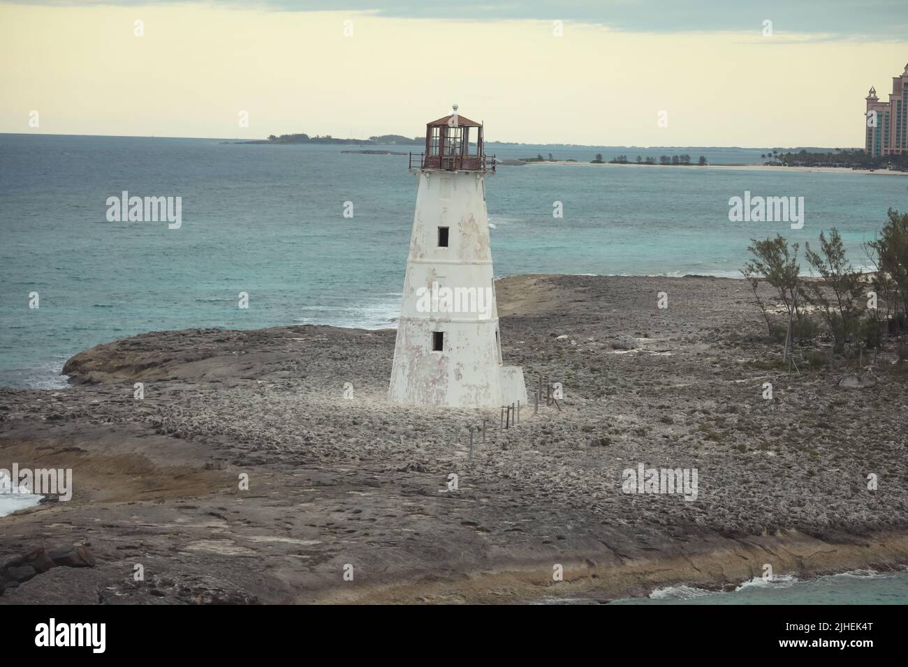 Light House in Port Of Nassau Bahamas Stock Photo - Alamy
