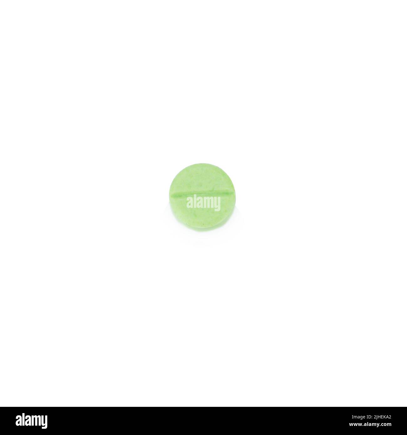 pill. tablet. color green. single. isolated on white background Stock ...