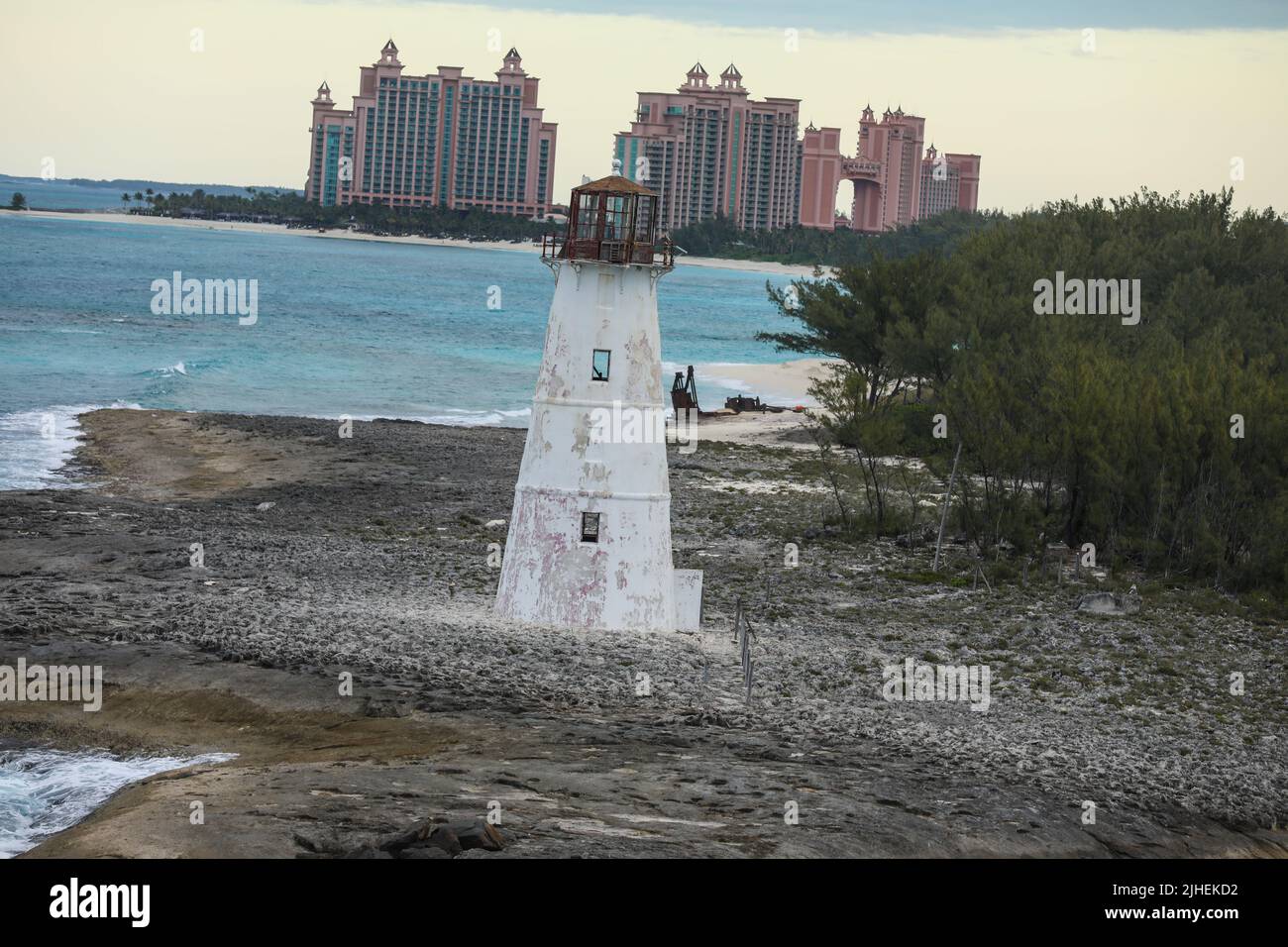Light House in Port Of Nassau Bahamas Stock Photo - Alamy