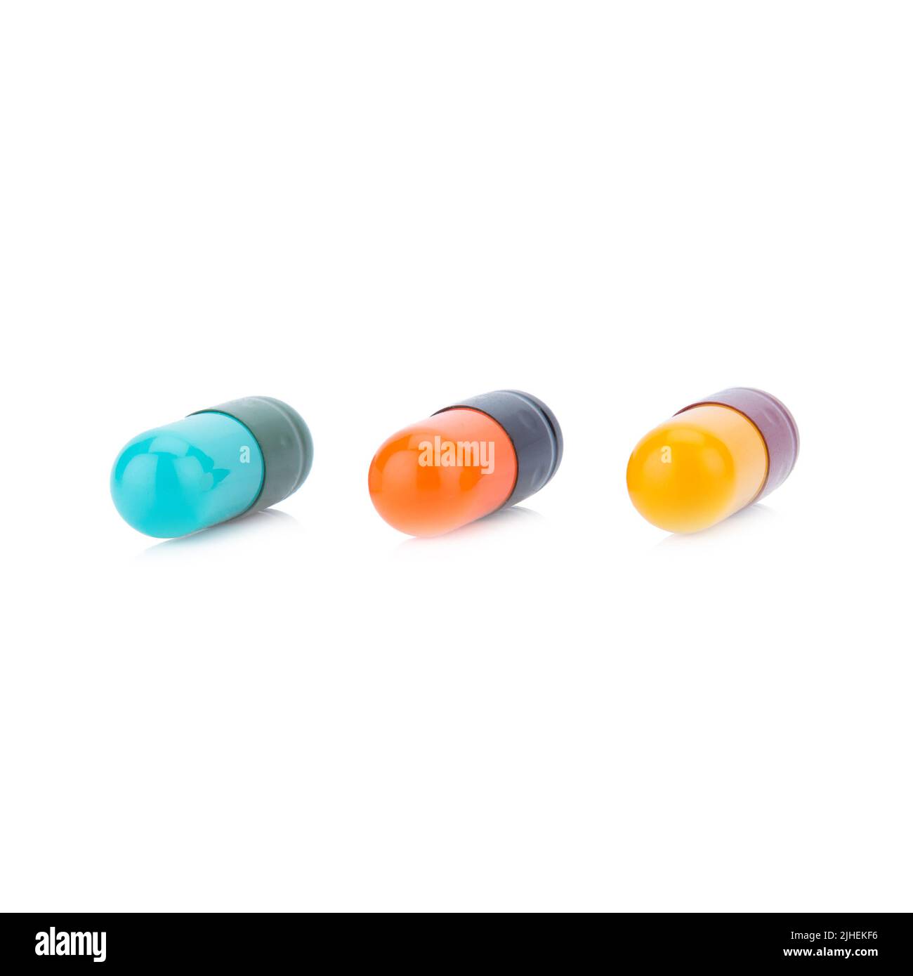 Grey, orange antibiotic capsule hi-res stock photography and images - Alamy