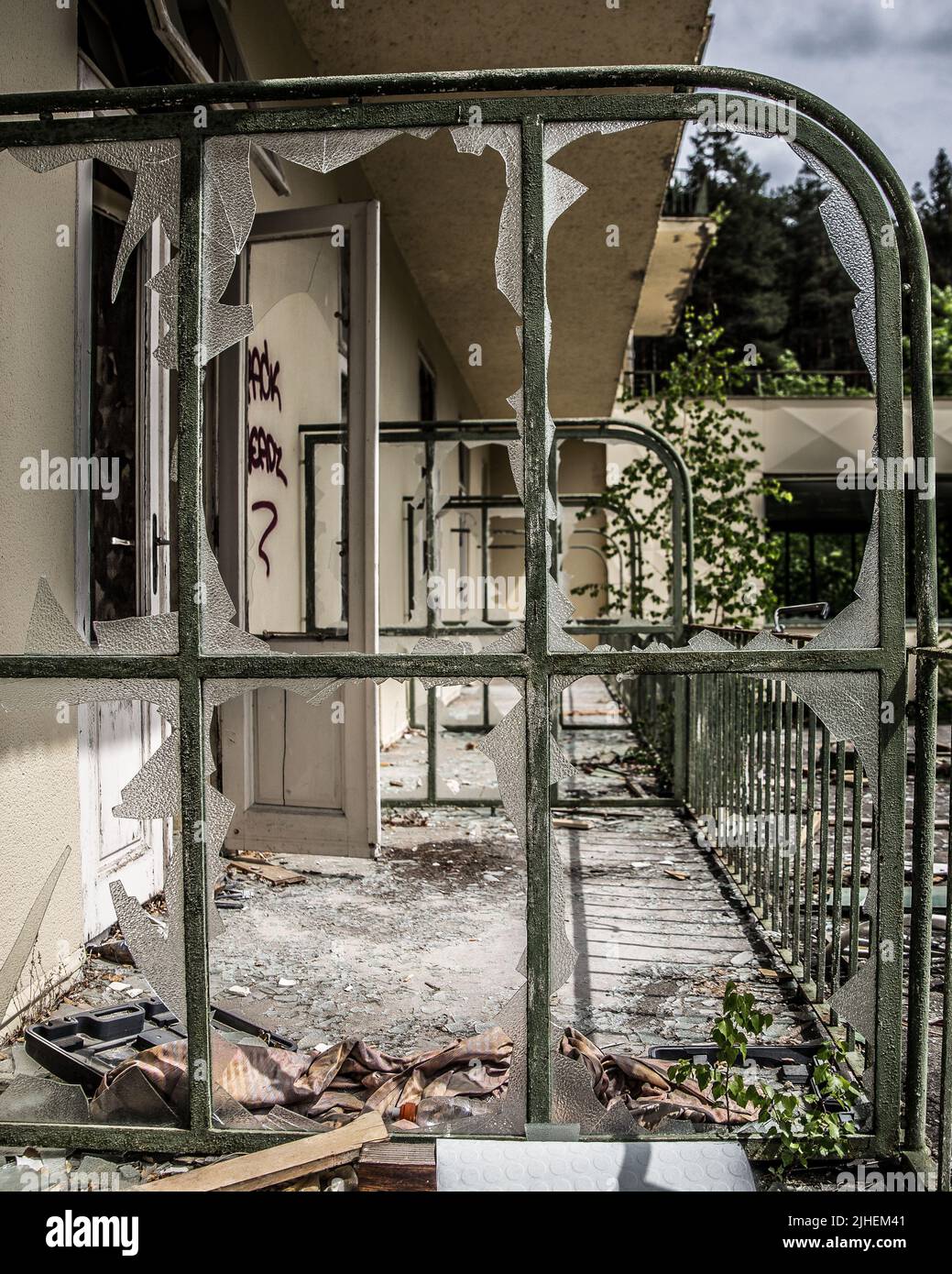 Very little remains inside the building with virtually no evidence of ...