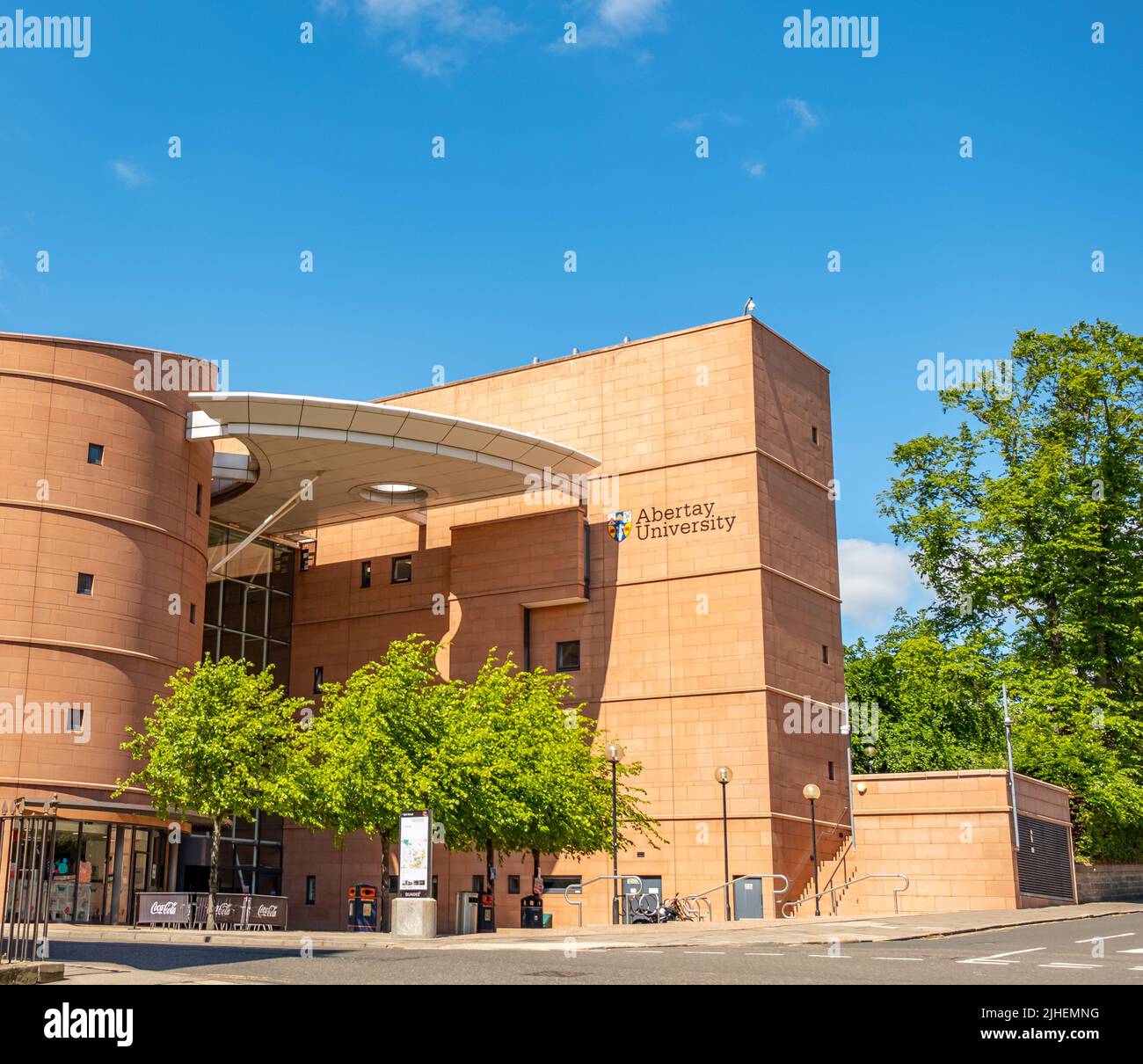 Dundee, Scotland, UK – June 23 2022. The exterior of the Abertay ...