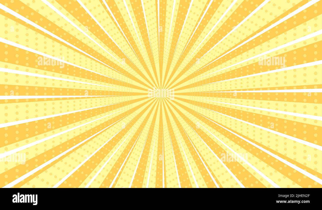 abstract orange yellow sun rays, retro styled sun burst pattern texture ...
