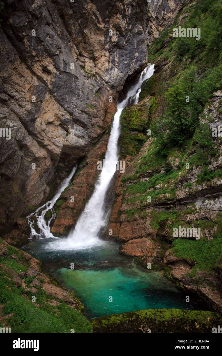 Slovenia Famous Landmarks waterfall Stock Photo - Alamy