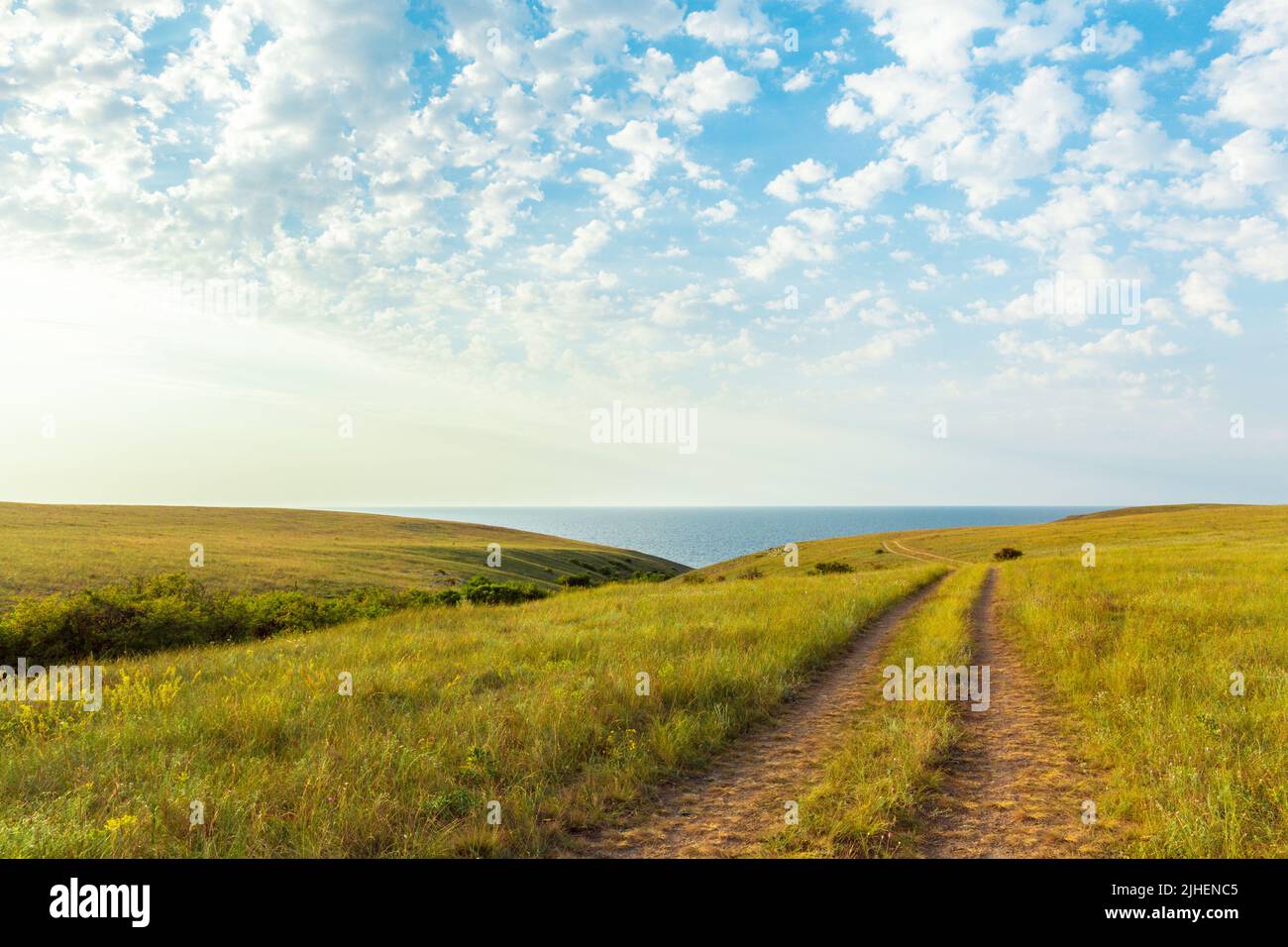 Blue sky and beautiful cloud. Plain landscape background Stock Photo ...