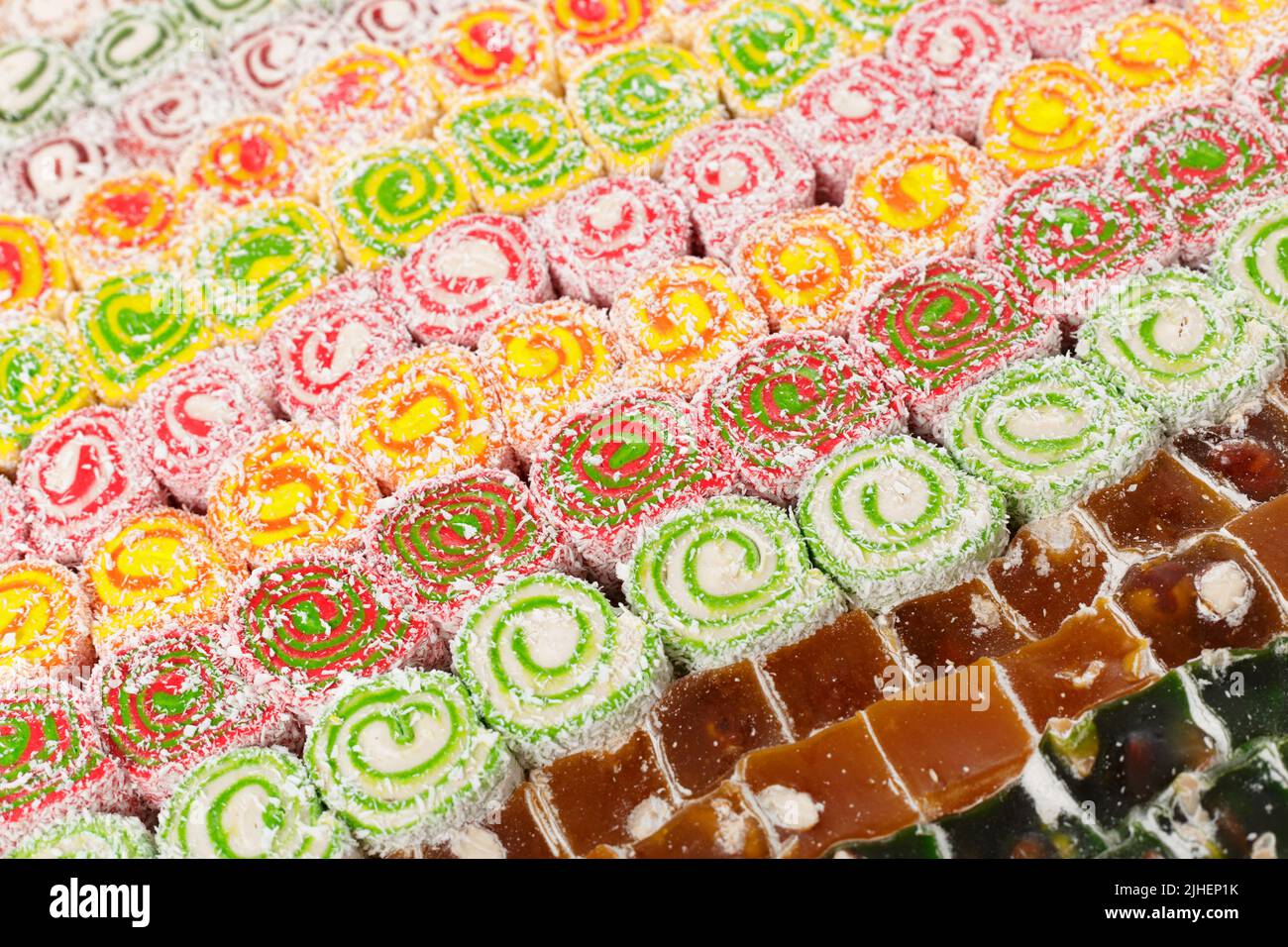 Assorted traditional turkish delight Stock Photo - Alamy