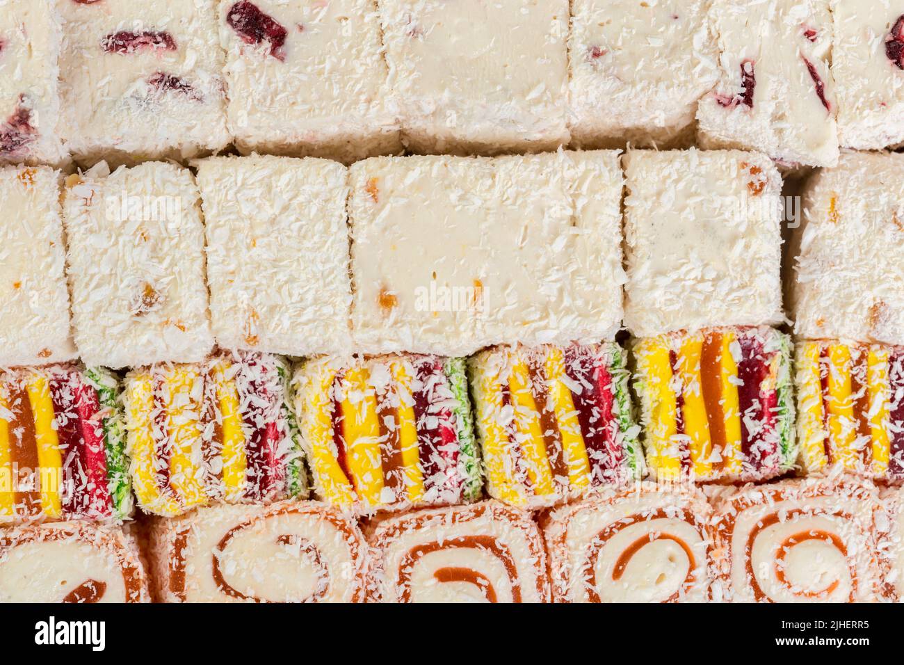 Assorted traditional turkish delight Stock Photo - Alamy