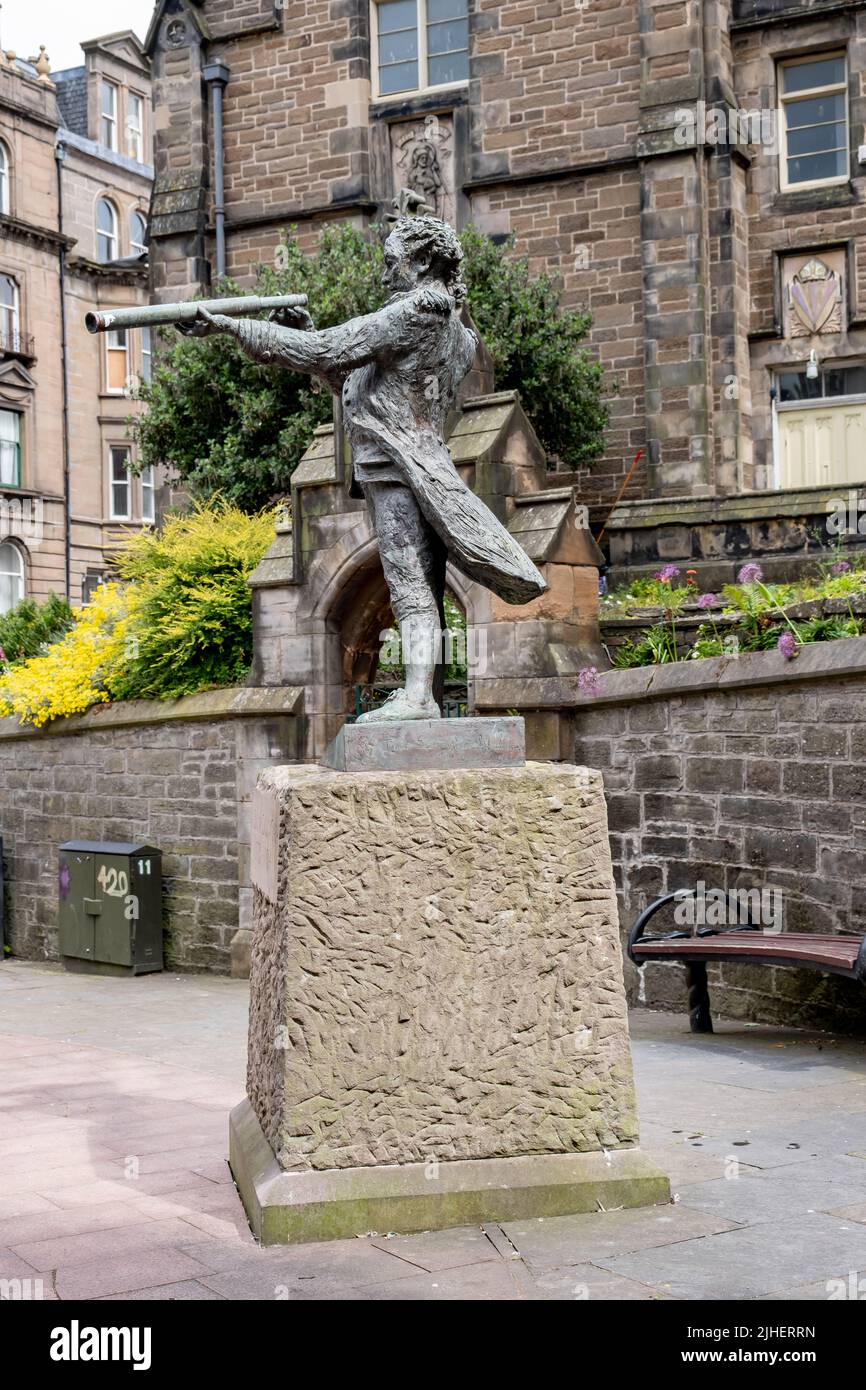 Dundee, Scotland, UK – June 23 2022. Admiral Adam Duncan statue located ...