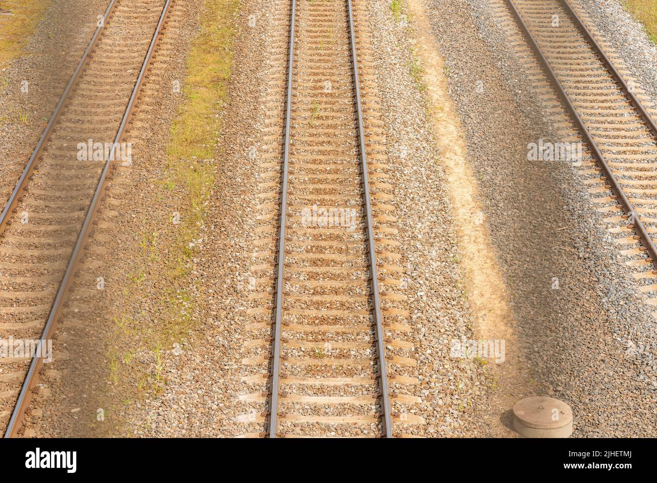 Empty three tracks road hi-res stock photography and images - Alamy