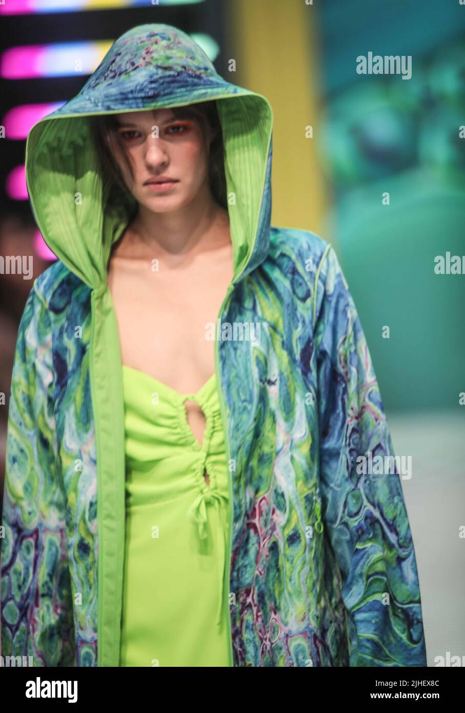 London UK 18 July 2022 Tide Green Runway show at the UK's leading and ...
