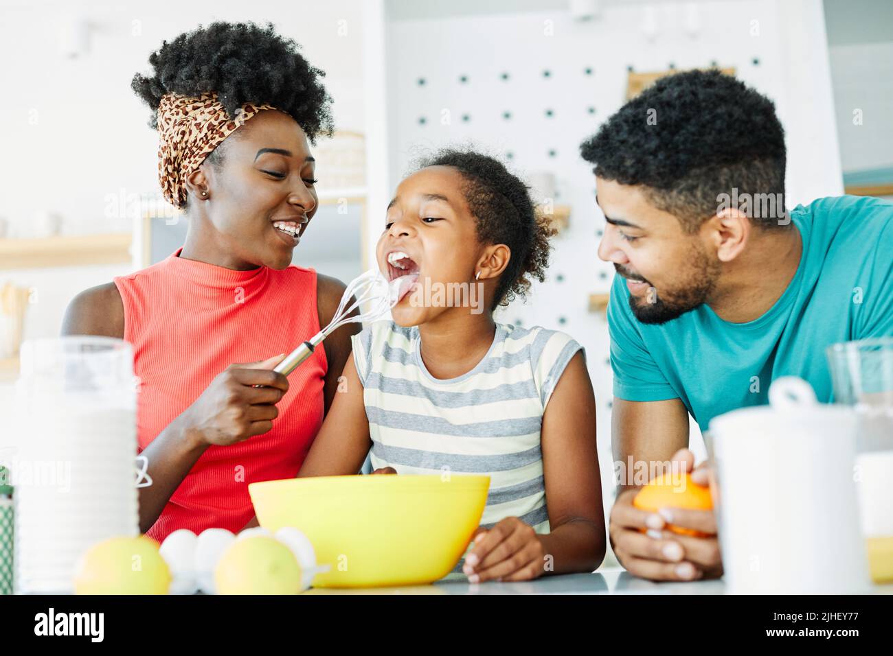 family child kitchen food daughter mother father cooking preparing ...