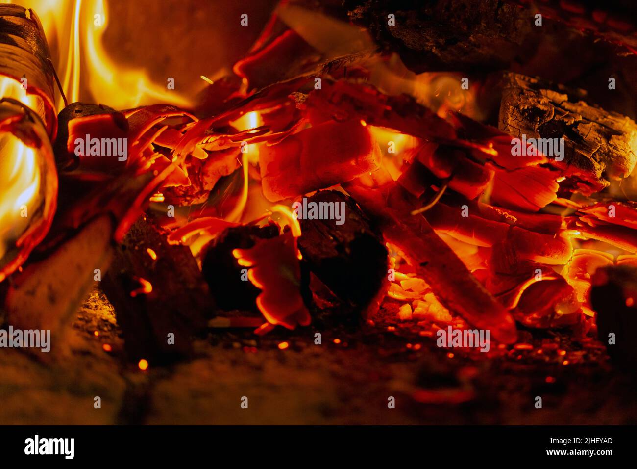 Close up burning coal in hi-res stock photography and images - Alamy
