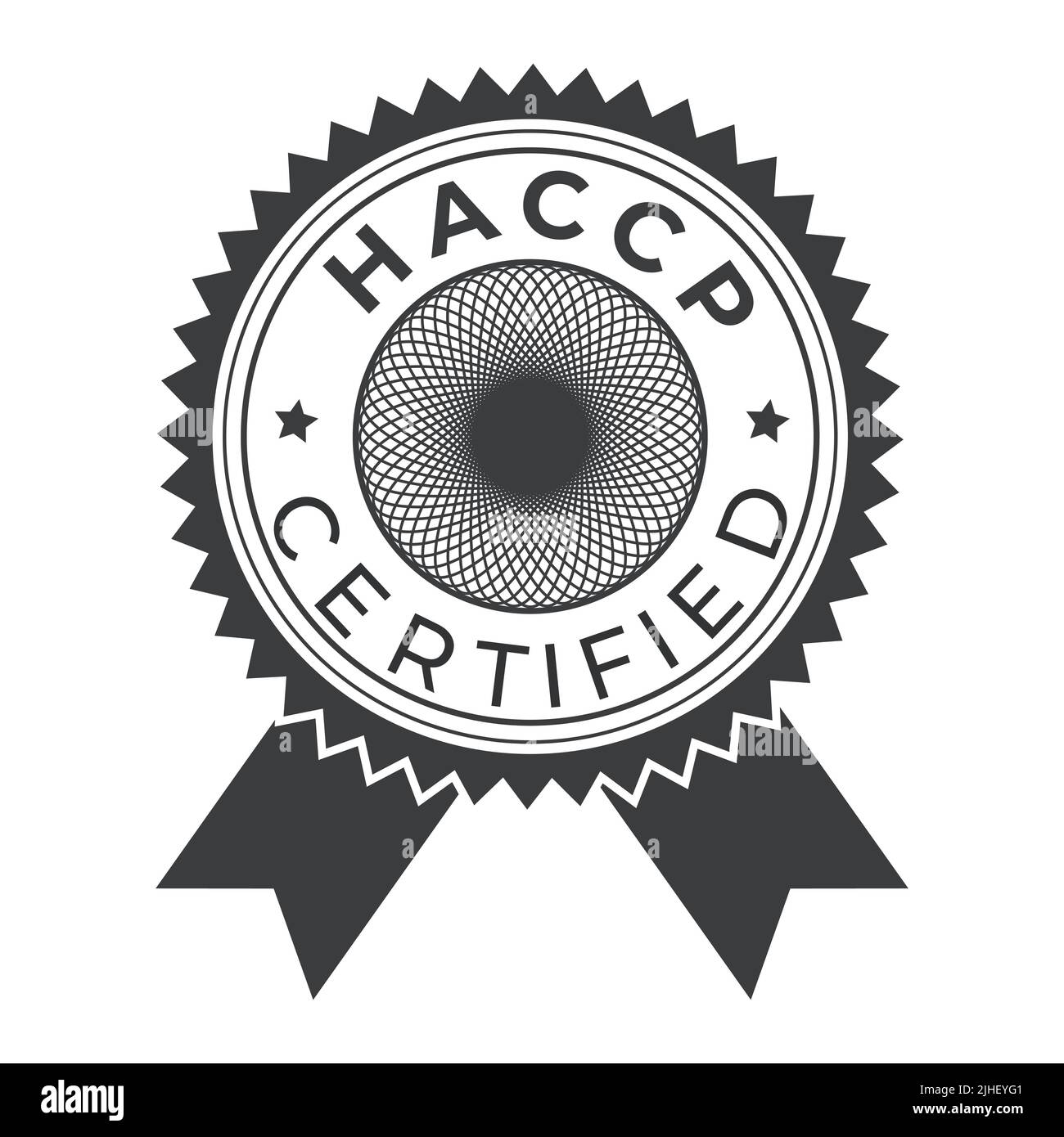 HACCP stamp. Hazard analysis critical control points icon. Vector logo ...
