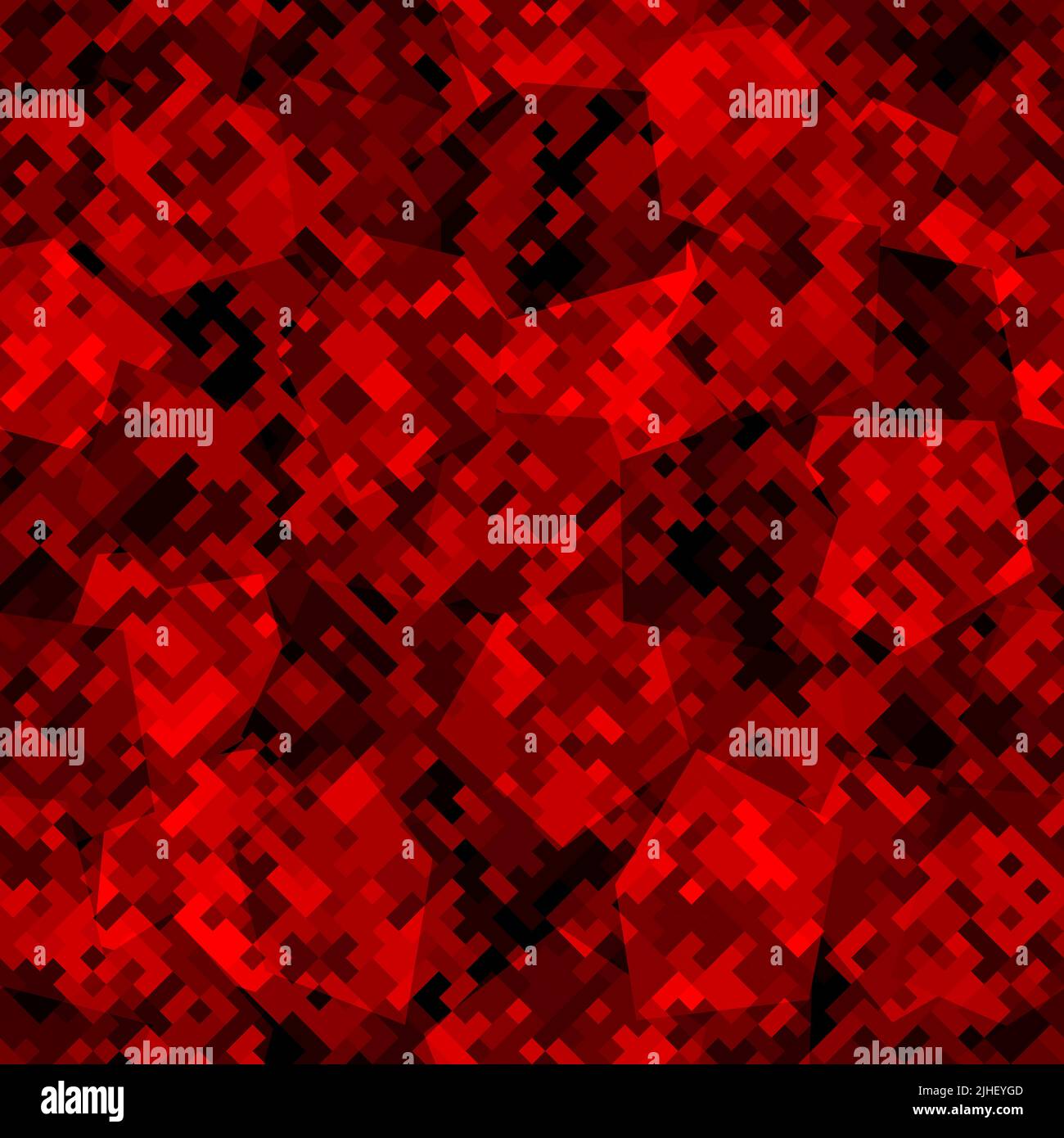 Military camouflage seamless pattern. Aggressive red ruby digital pixel ...