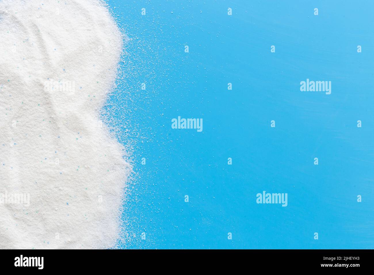 White washing powder background. Laundry day mockup Stock Photo - Alamy