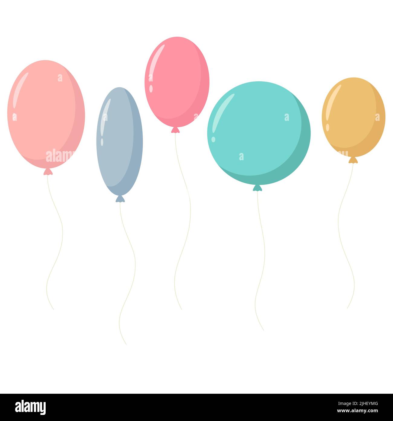 Balloons simple isolated vector illustration Stock Vector Image & Art ...