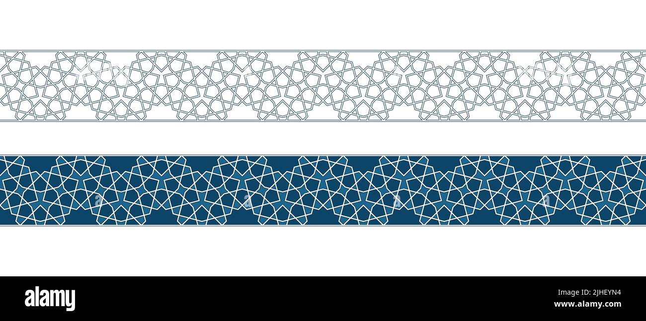 Islamic ornament pattern border for Ramadan card Stock Vector Image ...