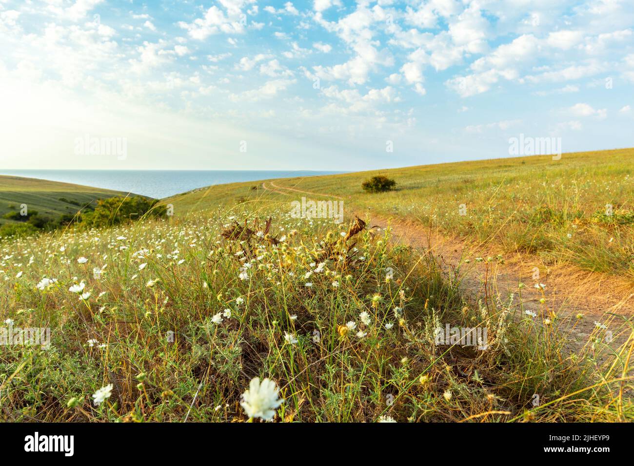 Blue sky and beautiful cloud. Plain landscape background Stock Photo ...