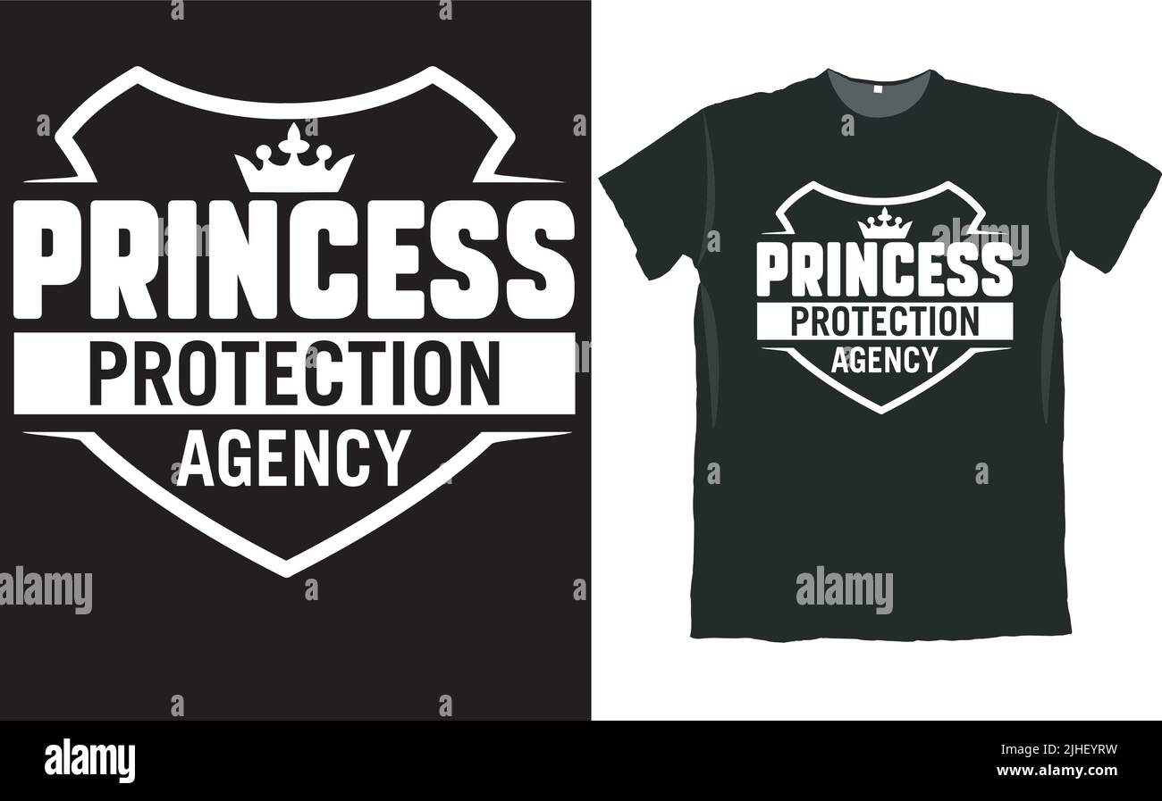 A "princess protection agency" illustration for a t-shirt print on a ...