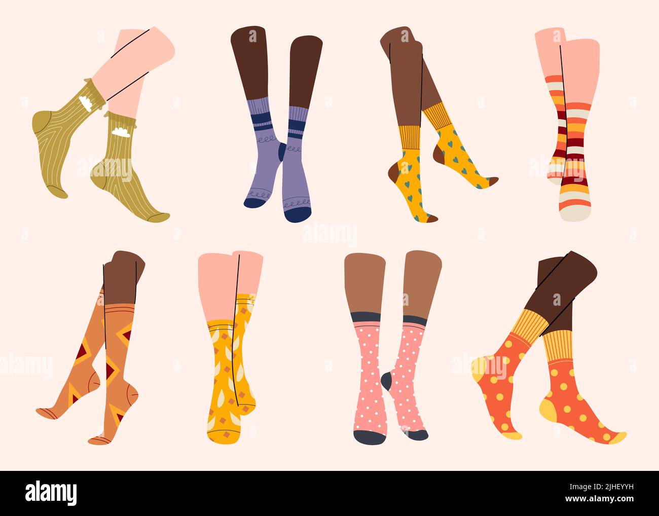 Woman stocking vector cartoon set icon Stock Vector Image & Art - Alamy